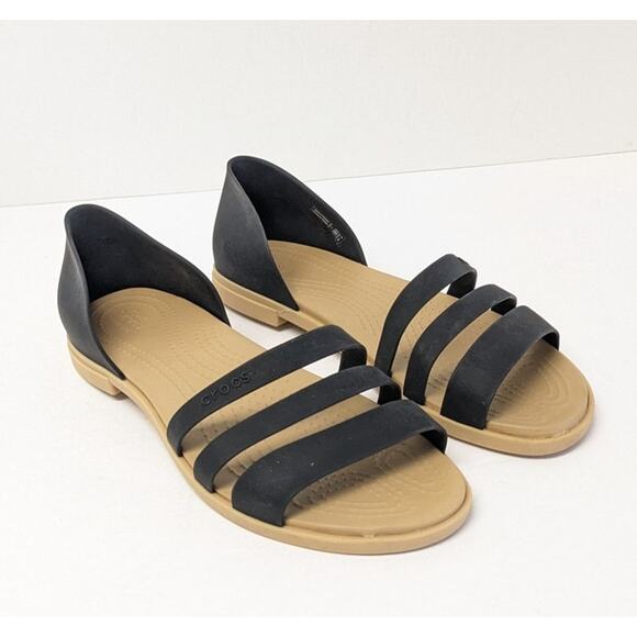 CROCS | Shoes | Crocs Tulum Toe Post Sandals Black Womens 7 | Poshmark